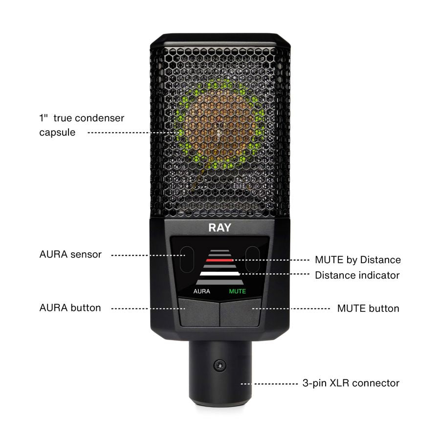 Lewitt Ray Studio Condenser Mic with Sensor-Based Aura Technology ...